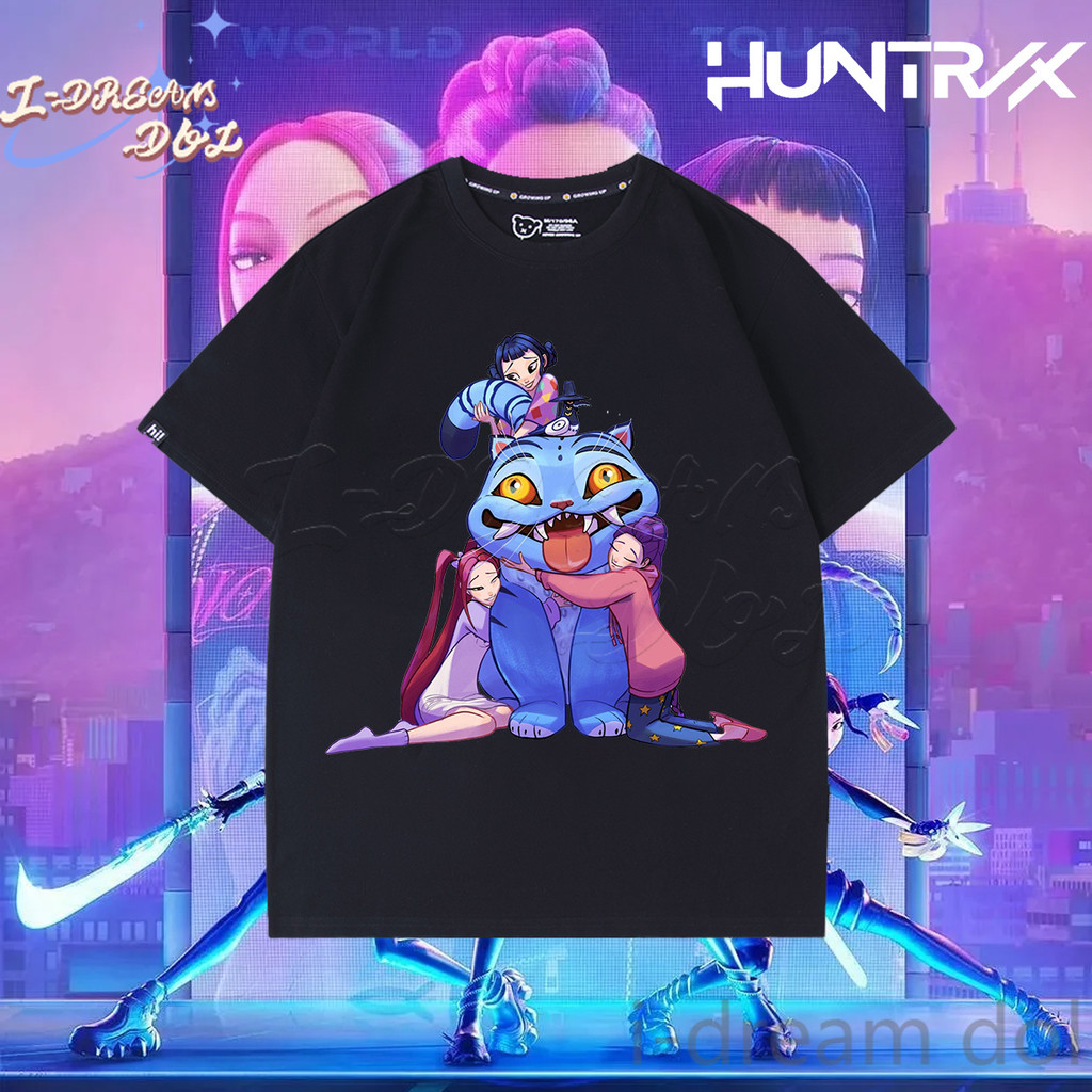 KPop Demon Hunters movie tshirt tiger Rumi Zoey Mira print tshirt ...