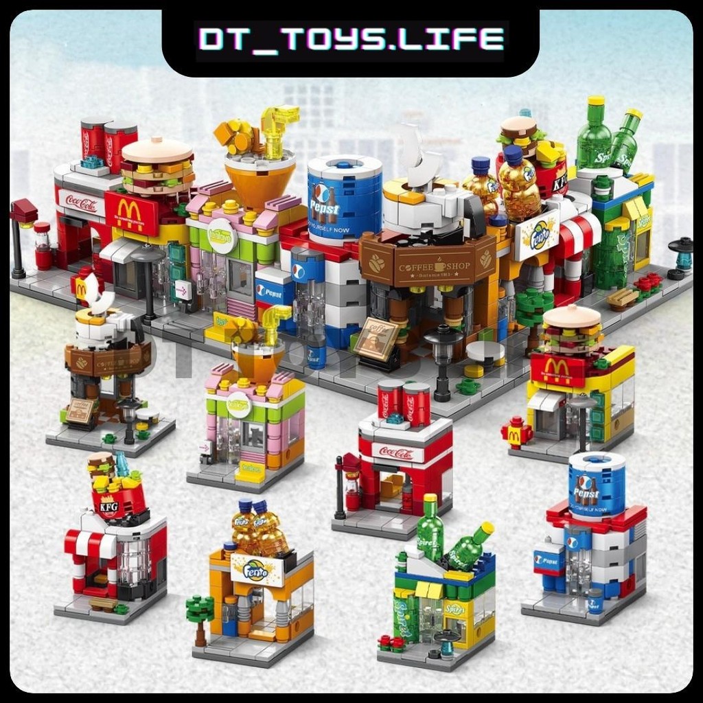 Street View City McDonald's House Model Building Blocks Set – Creative ...