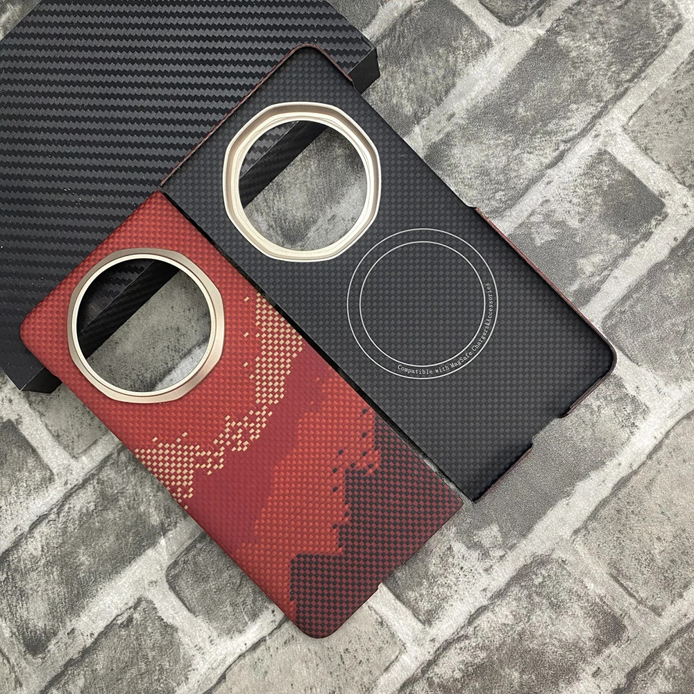 Magnetic Aramid Carbon Fiber Phone Case On For Honor Magic V5 Magsafe ...