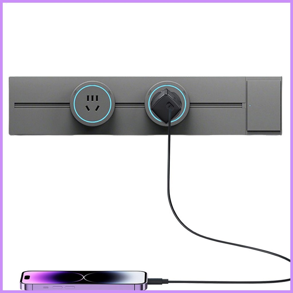 Plug Extension Outlet Adjustable Energy-Saving Socket Track Movable ...
