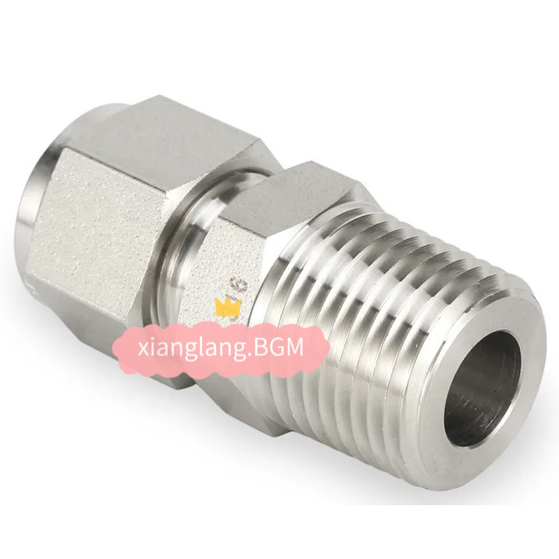 316 Stainless Steel Double Ferrule Compression Fitting Male NPT/BSPT 1/ ...