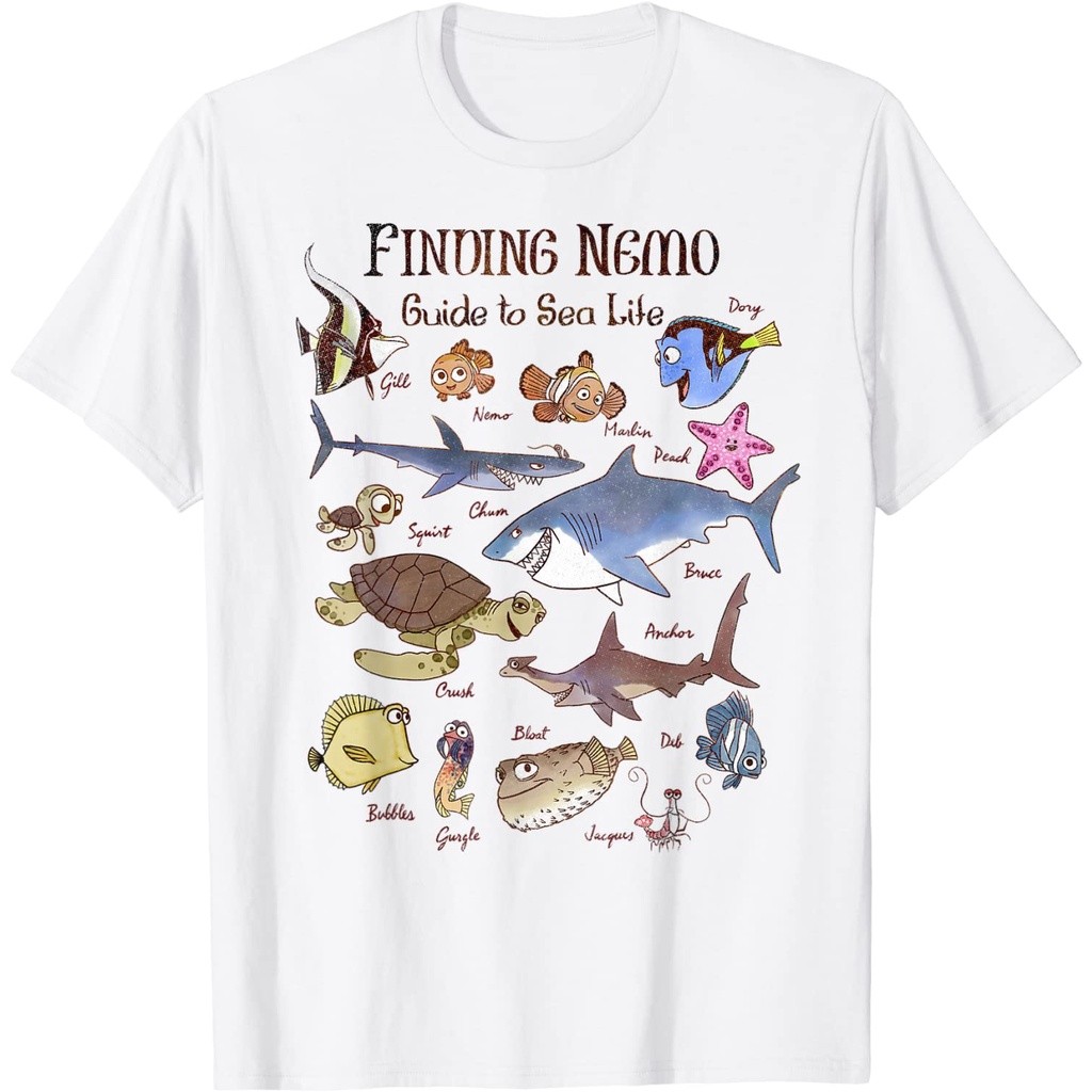 Unisex Disney Pixar Finding Nemo T shirt | 100% Cotton "Guide To Sea ...