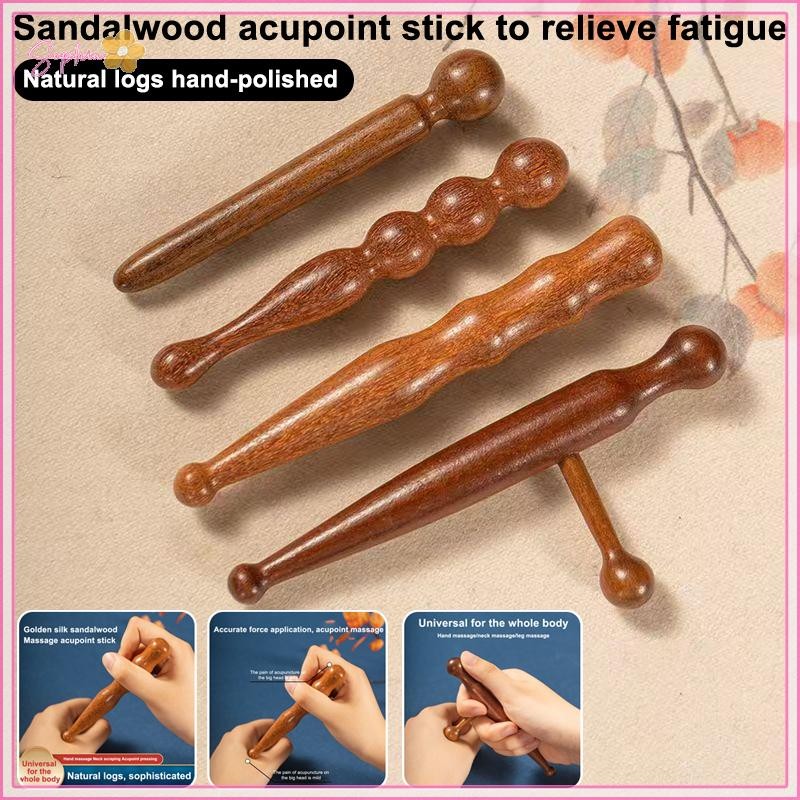 UVIGM> Wood Massage Stick Tool Natural Sandalwood Massager Acupoint ...