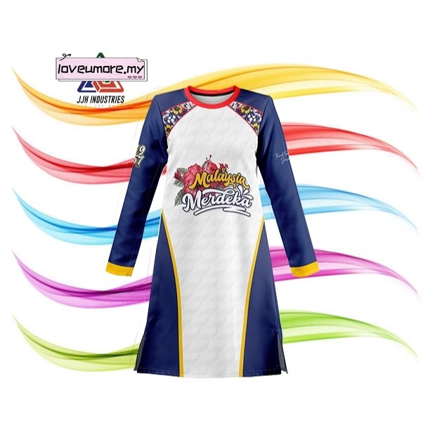 2025 Baju Merdeka 68 Muslimah Cotton Dewasa Baju Merdeka Muslimah ...