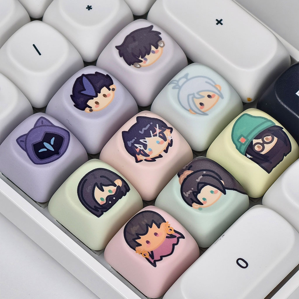 Valorant Keycaps MOA Profile 9 Keys PBT Dye Sublimation Round Gaming ...