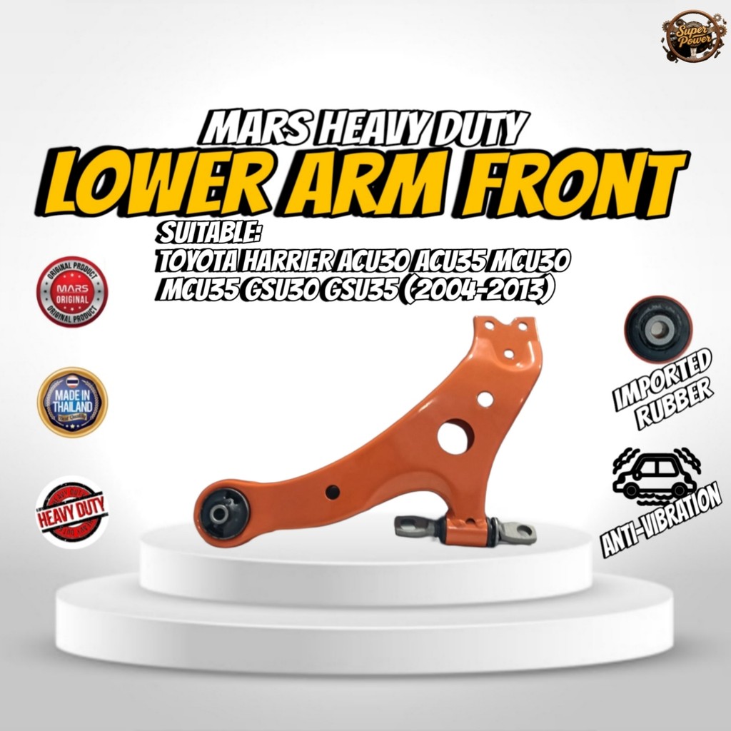 🔥MARS🔥 HEAVY DUTY FRONT ORANGE LOWER ARM FOR TOYOTA HARRIER ACU30 ACU35 ...