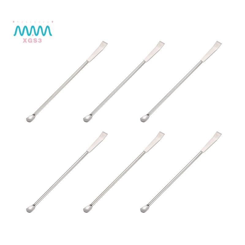 Lab Mini Scoop 6 PCS Stainless Steel Sampling Reagent Spoon Laboratory ...