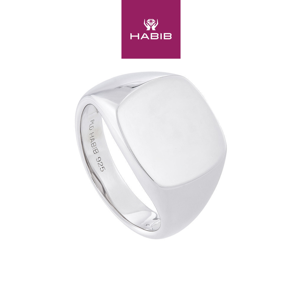 HABIB Men's Ring in 925 Silver Palladium 093450424(PLD) | Shopee Malaysia