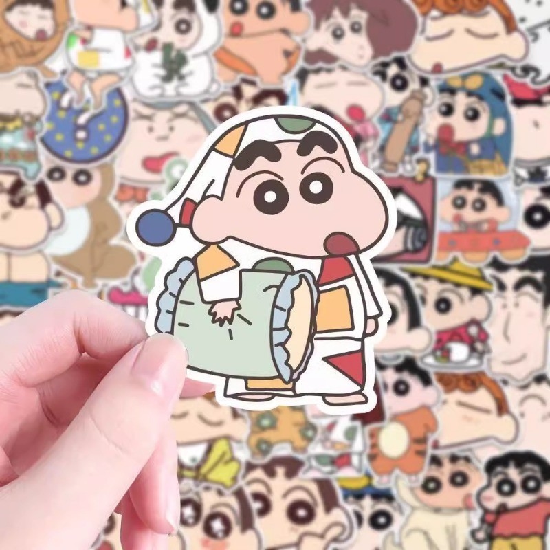100Pcs/Set Anime Crayon Shin Chan Stickers Toys Graffiti Decals Laptop ...