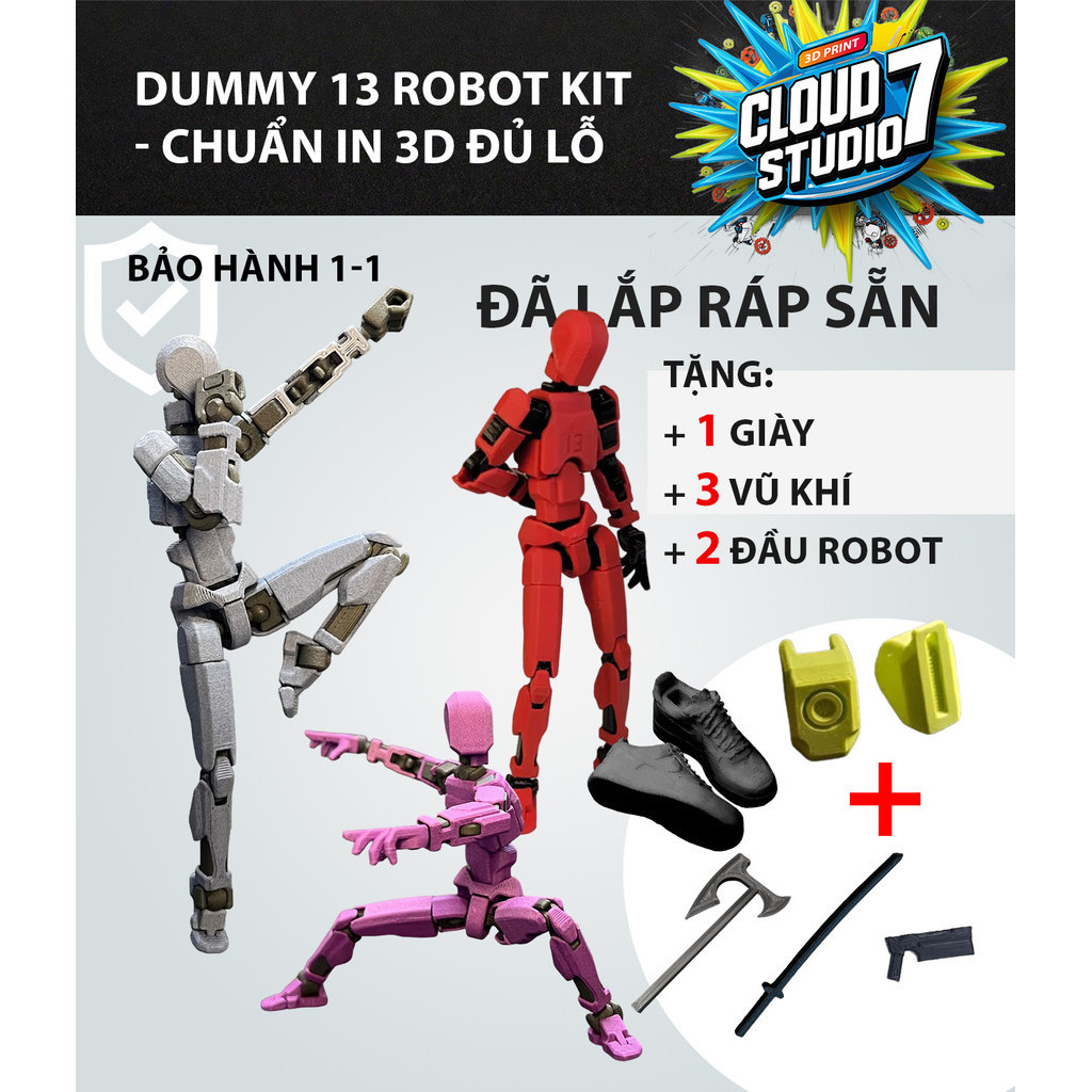 Dummy 13 Kit build Model With Super Flexible 3D Printing, 1 / 12 Scale ...