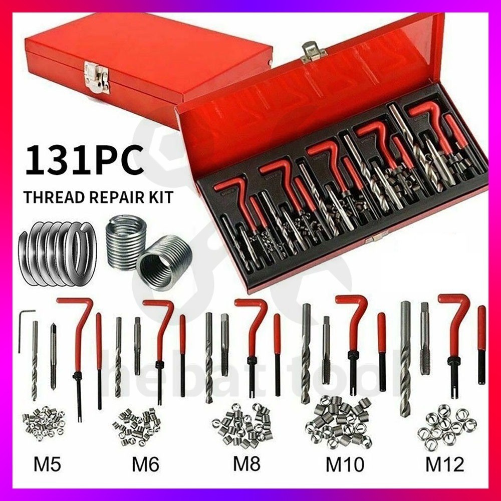 Thread Coil Repair Kit Drill Bit Helicoil Insert Tapping Tool Set ...