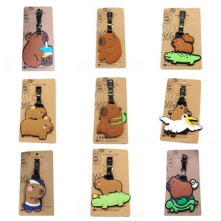 DWAYNE Capybara Luggage Tag, Baggage Name Tag Information Card Capibara ...