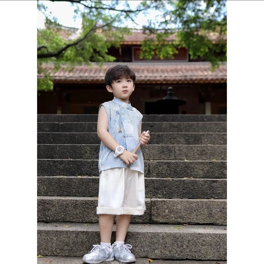 Alj 2407 Influencer Straight Hair Boys Summer Clothes Baby Children ...