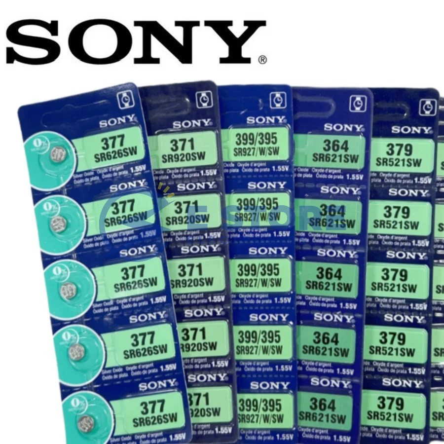 SONY SR521SW/SR621SW/SR626SW/SR920SW/SR927SW Watch Silver Oxide Battery ...