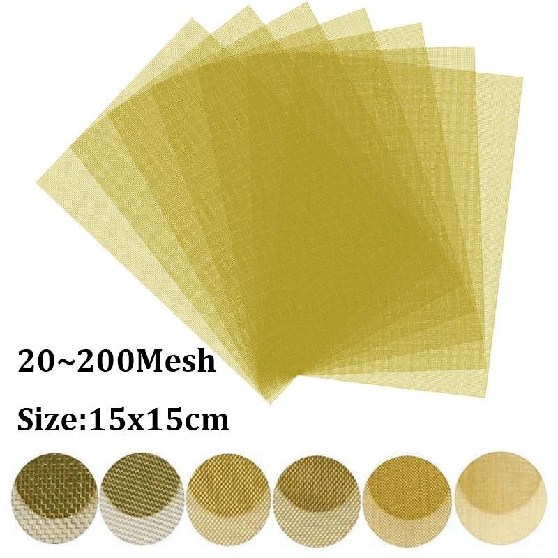 20/30/40/60/80/120/180/200mesh 15x15cm brass braided wire, metal mesh ...