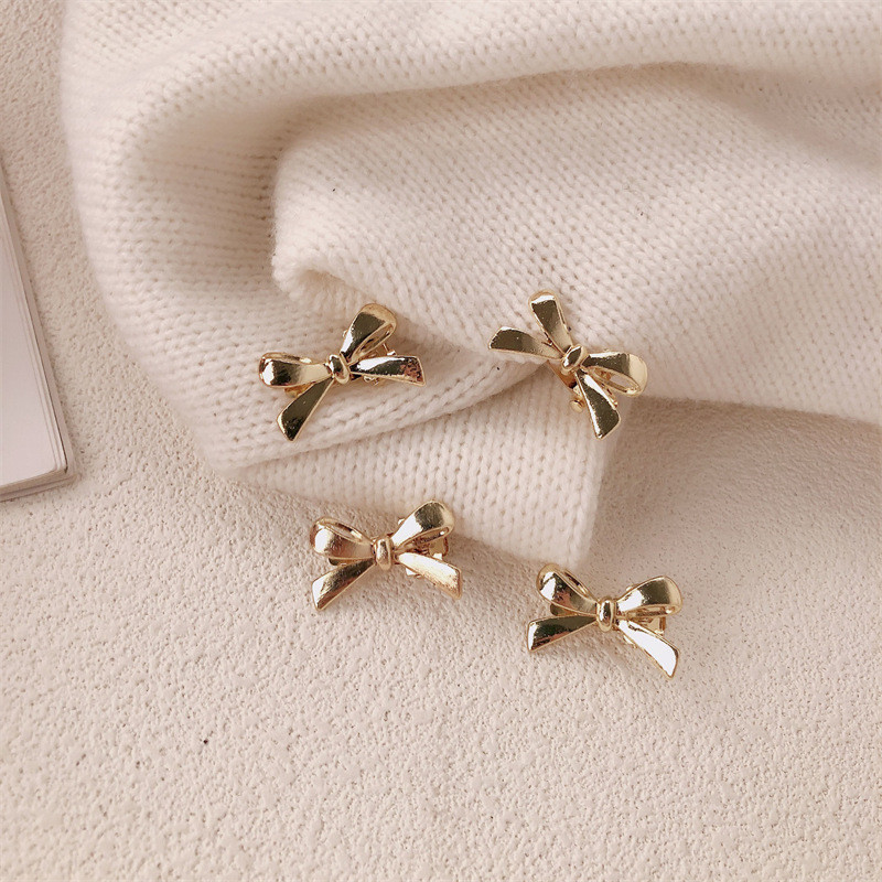 10pcs set Female new Fashion sweet cool cute shiny plating Bow side ...