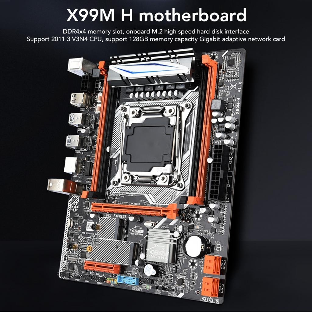 Alwaysonline DDR4 Mainboard X99M H M.2 WiFi Ports NVME Gaming Motherboard Durable for PC ...