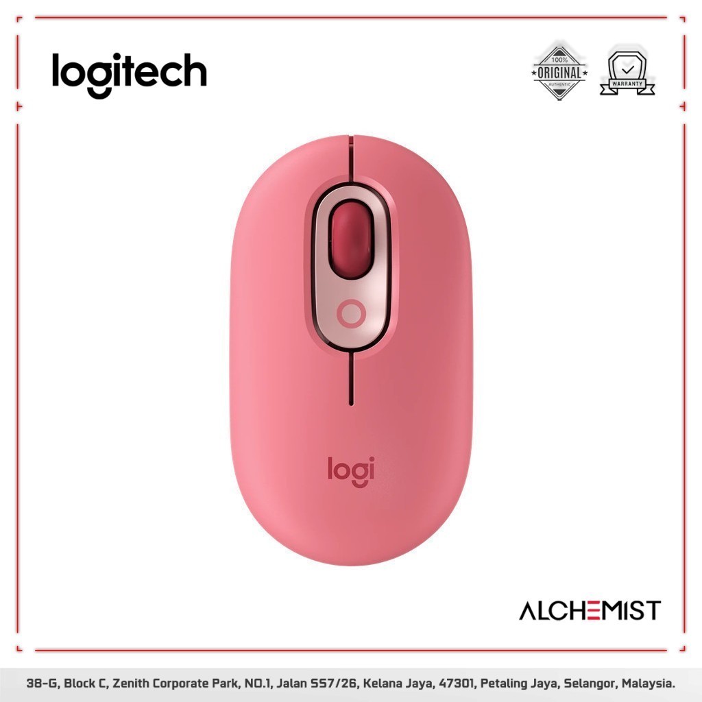 LOGITECH POP MOUSE WIRELESS - HEARTBREAKER-ROSE (910-006516) | Shopee ...