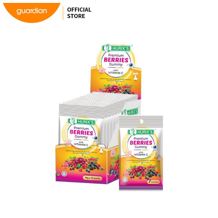 Hurix'S Premium Berries Gummy (With Vitamin C) 14G | Shopee Malaysia