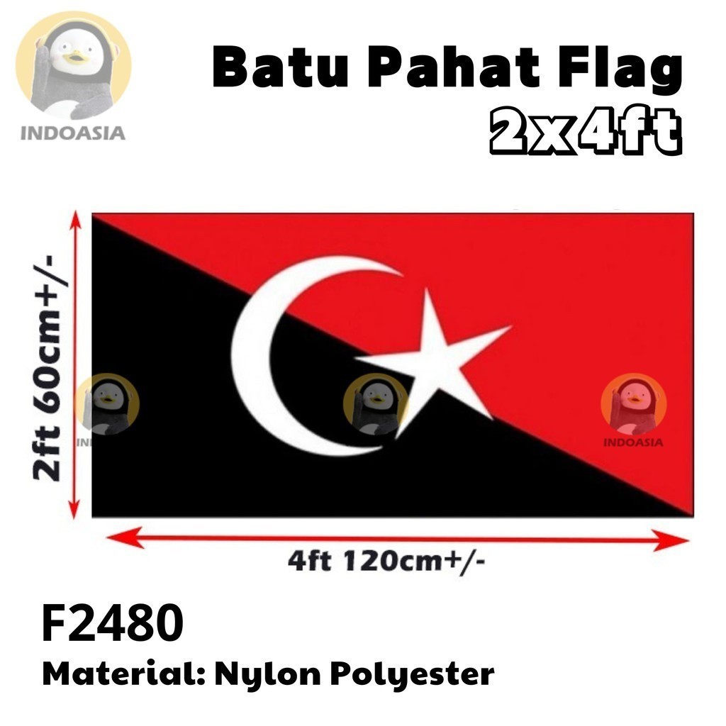 Nylon Polyester Batu Pahat Flag Bendera Daerah Johor Bendera Batu Pahat Bendera Daerah Johor ...