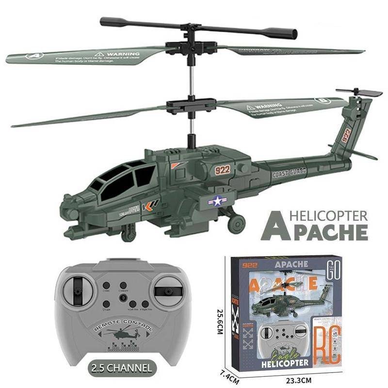 RC Apache Model Helicopter Airplane With Gyroscope Flying Toy Remote ...