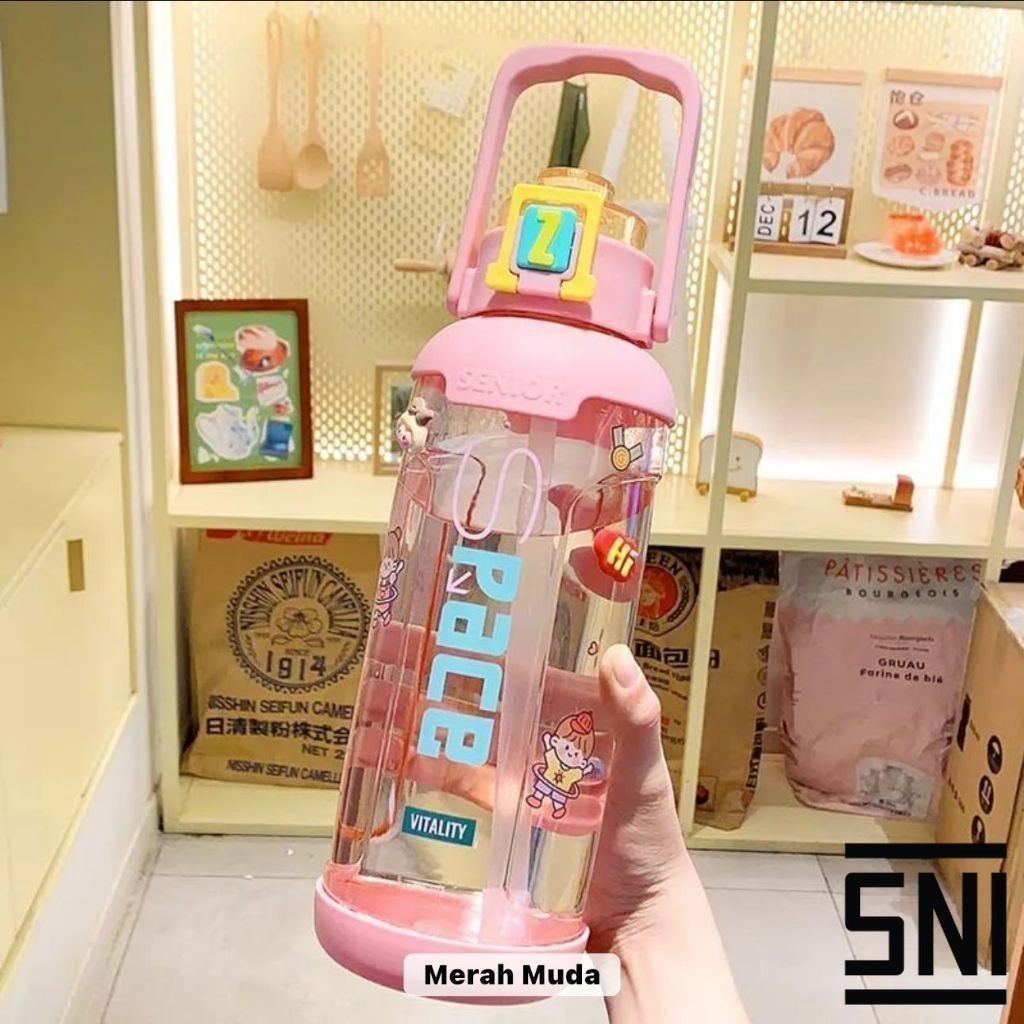 Sni - VITALY TOUGHNESS 1800ML Clear Drinking Bottle SPORT/OLAHARAGA FREE 2D And 3D Stickers ...