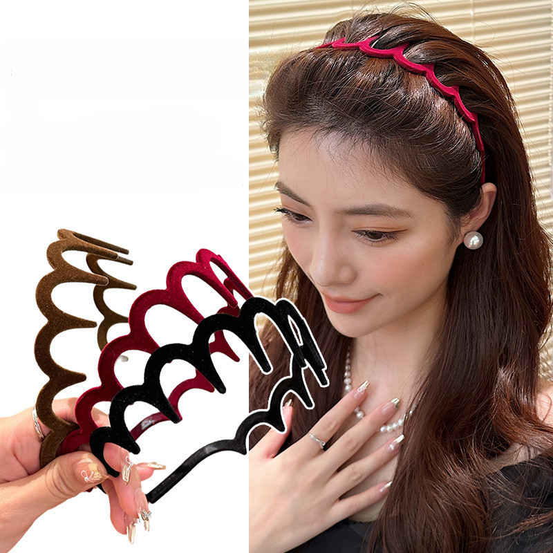 [Magpie] Flocking headband, face washing headband, 2024 new broken hair ...