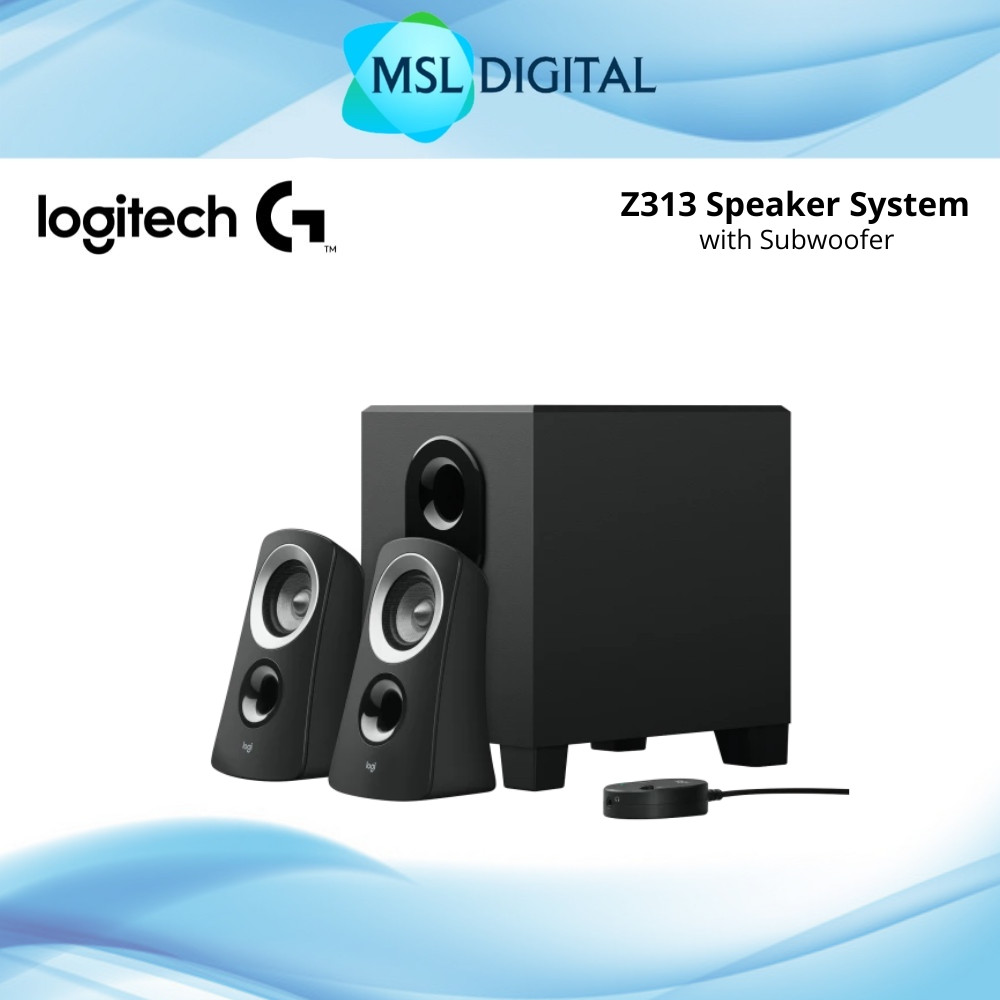 Logitech Z313 Speaker System with Subwoofer | Rich Balanced Sound ...