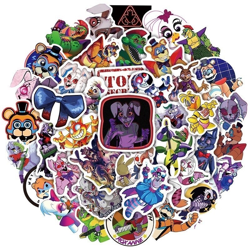 TEST 50 Pcs/FNAF New Stickers Freddy's Five Nights Dream Freddy Capone ...
