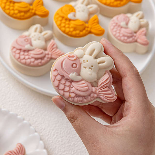 燕菜月餅模具 mooncake mooncake tray Cetakan kek bulan selebriti bersih ...