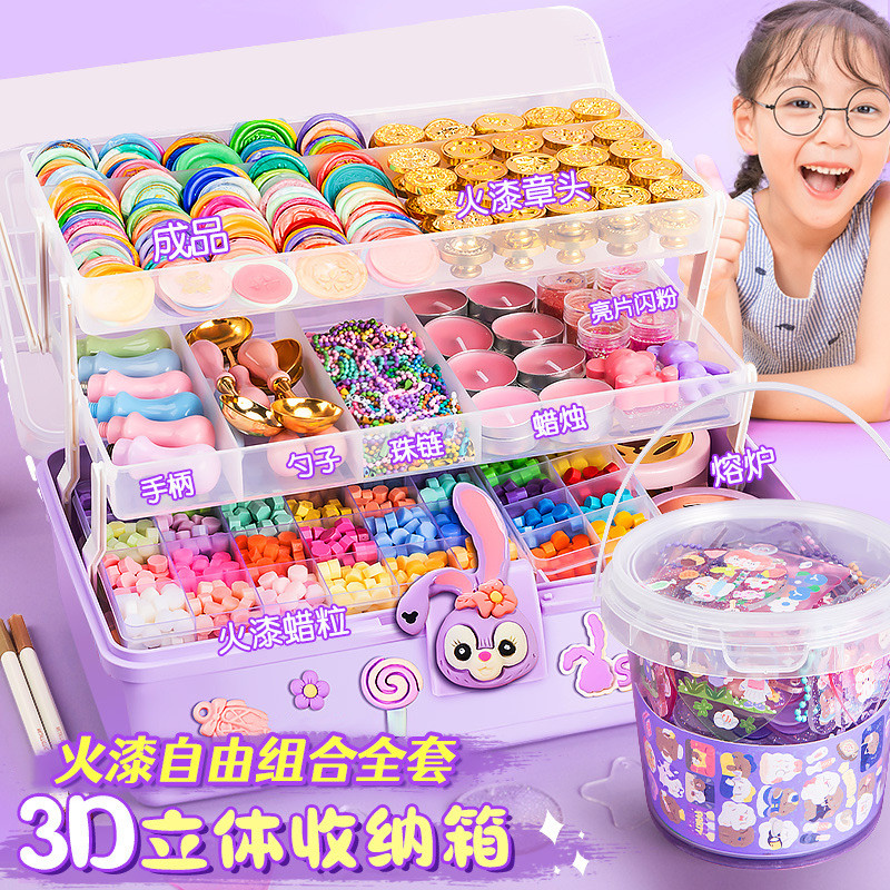 Fire Lacquer Seal Head Full Set Fire Lacquer Wax Particles Octagonal ...