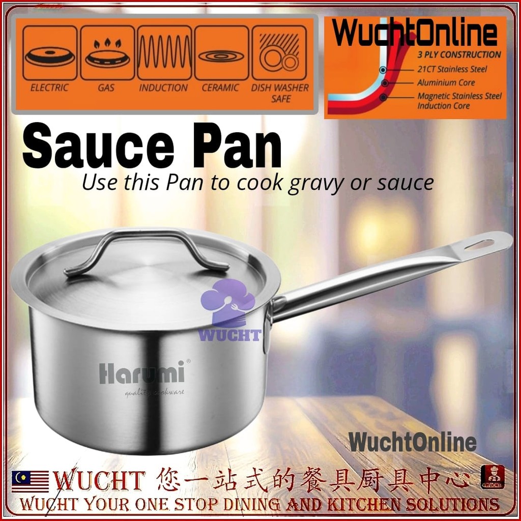 【WUCHT】16cm Sauce Pan HARUMI Stainless Steel Cookware Commercial ...