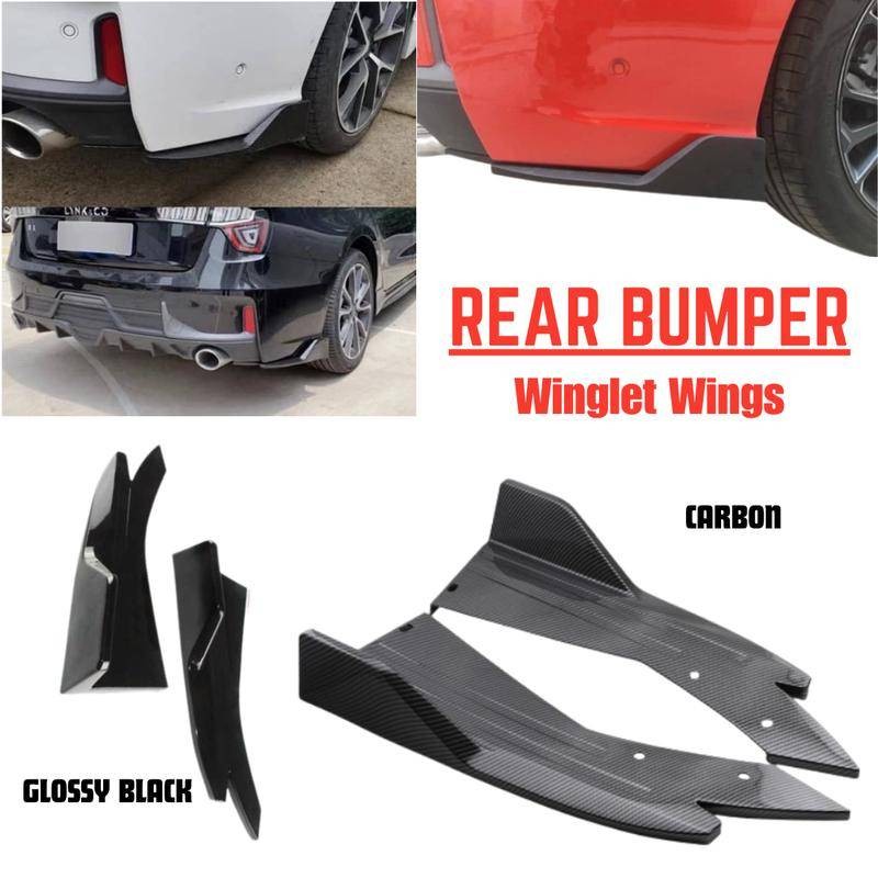 *UPGRADE DESIGN* Universal Rear Bumper Lip Diffuser Winglet Wings Anti ...