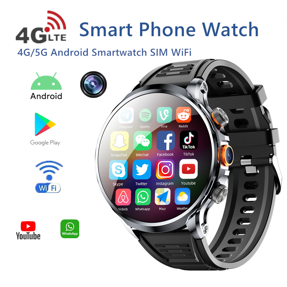 4G/5G Android Smart Watch With SIM Card WiFi 128G H18 Smart Phone Watch ...