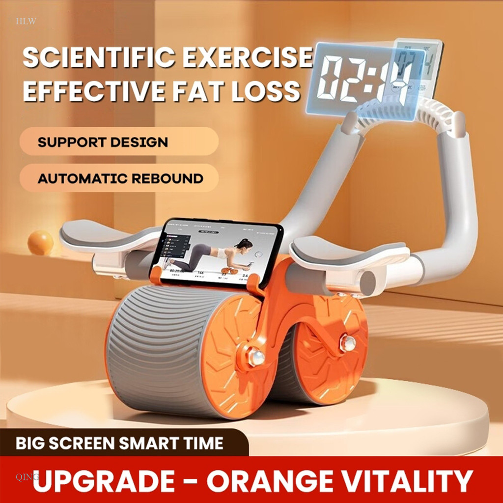 QJZB Automatic Rebound Belly Wheel Abdominal Wheels With Pad Push-up ...