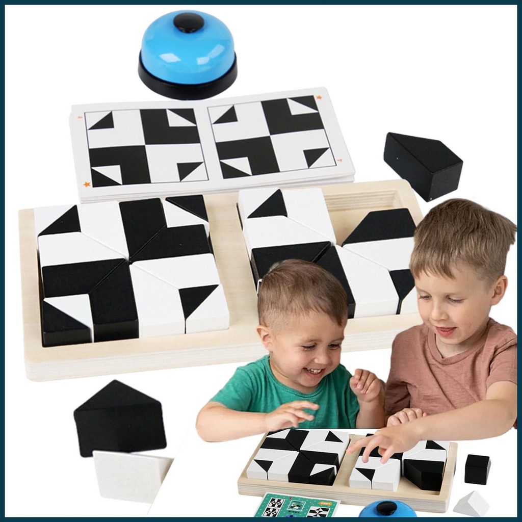 Wooden Tangram Puzzle Block Puzzle Brain Teaser Intelligence Puzzle ...