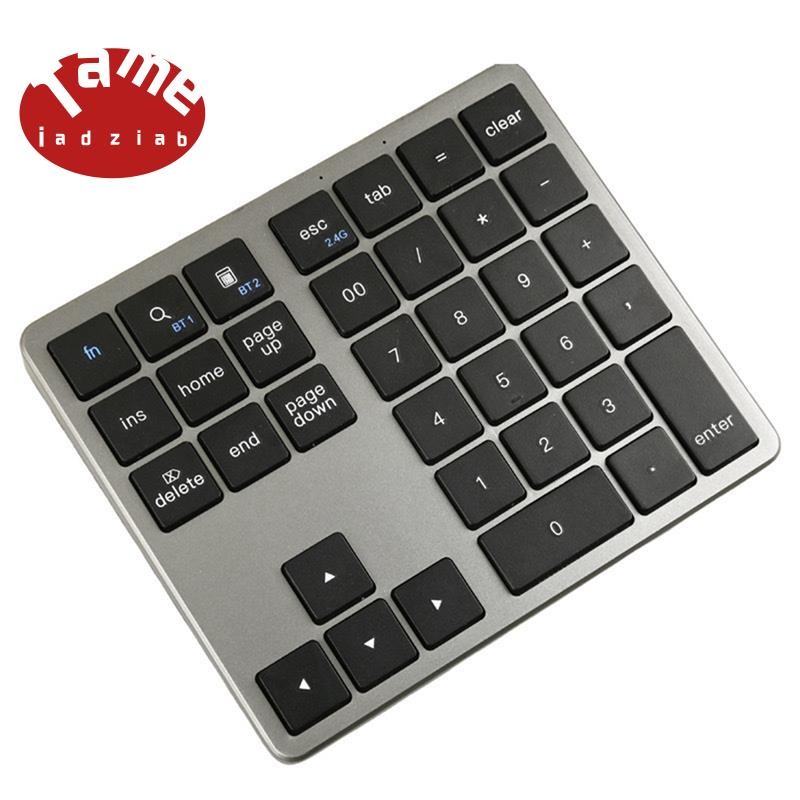 2.4G Bluetooth Number Pad Ultra-Thin Wireless Numpad USB Rechargeable ...