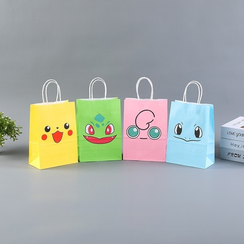 4 Styles Kawaii Anime Pikachu Bulbasaur Jigglypuff Squirtle Cartoon ...