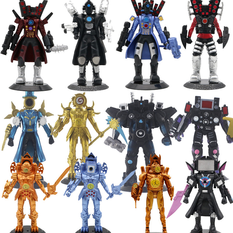 Action Figure Skibidi Toilet Toys Model TV Man Clockman Doctor Titan ...