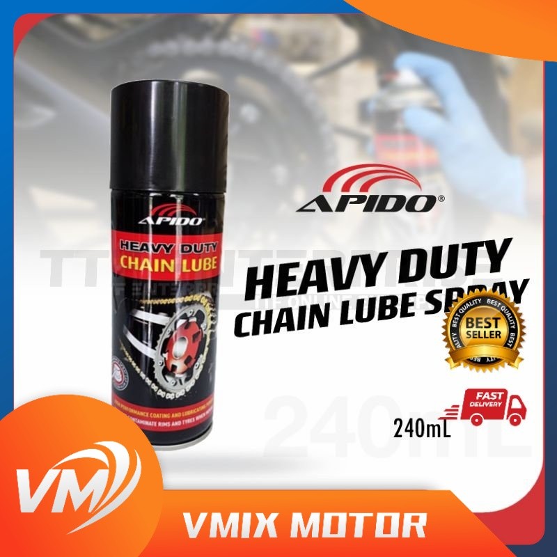 APIDO HEAVY DUTY CHAIN LUBE SPRAY 240mL | Shopee Malaysia