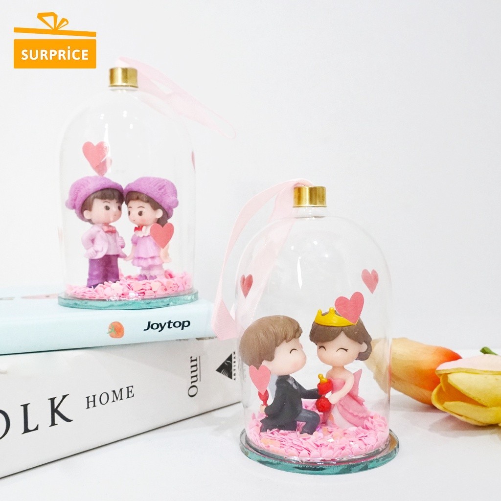 Surprice Glass Snowball Couple Display / Glass Ball Display + Couple ...