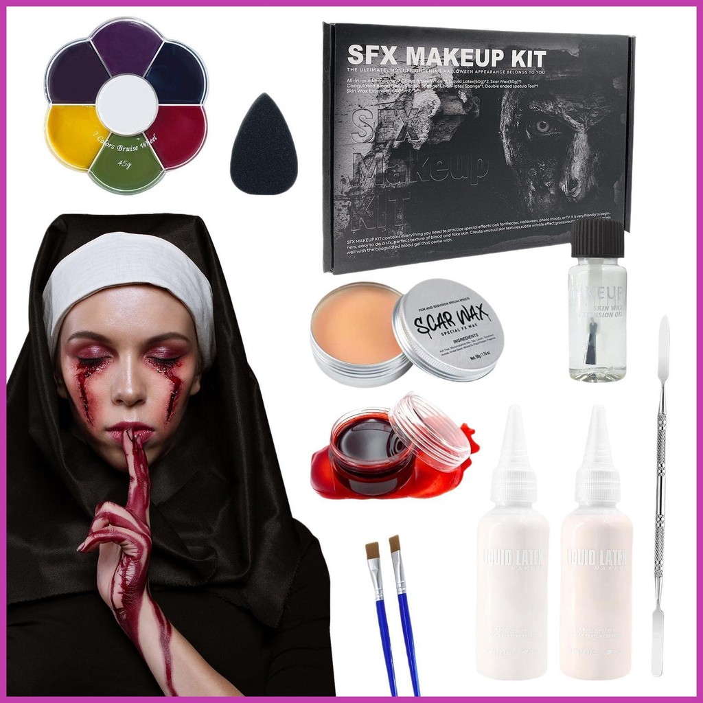 Halloween Vampire Makeup Bloody Wound Makeup Realistic Bloody Wound ...