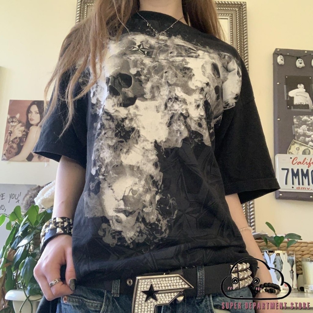 SUPER-Vintage Aesthetic Tops 2000s Emo Y2K Fairy Grunge Clothes Women ...