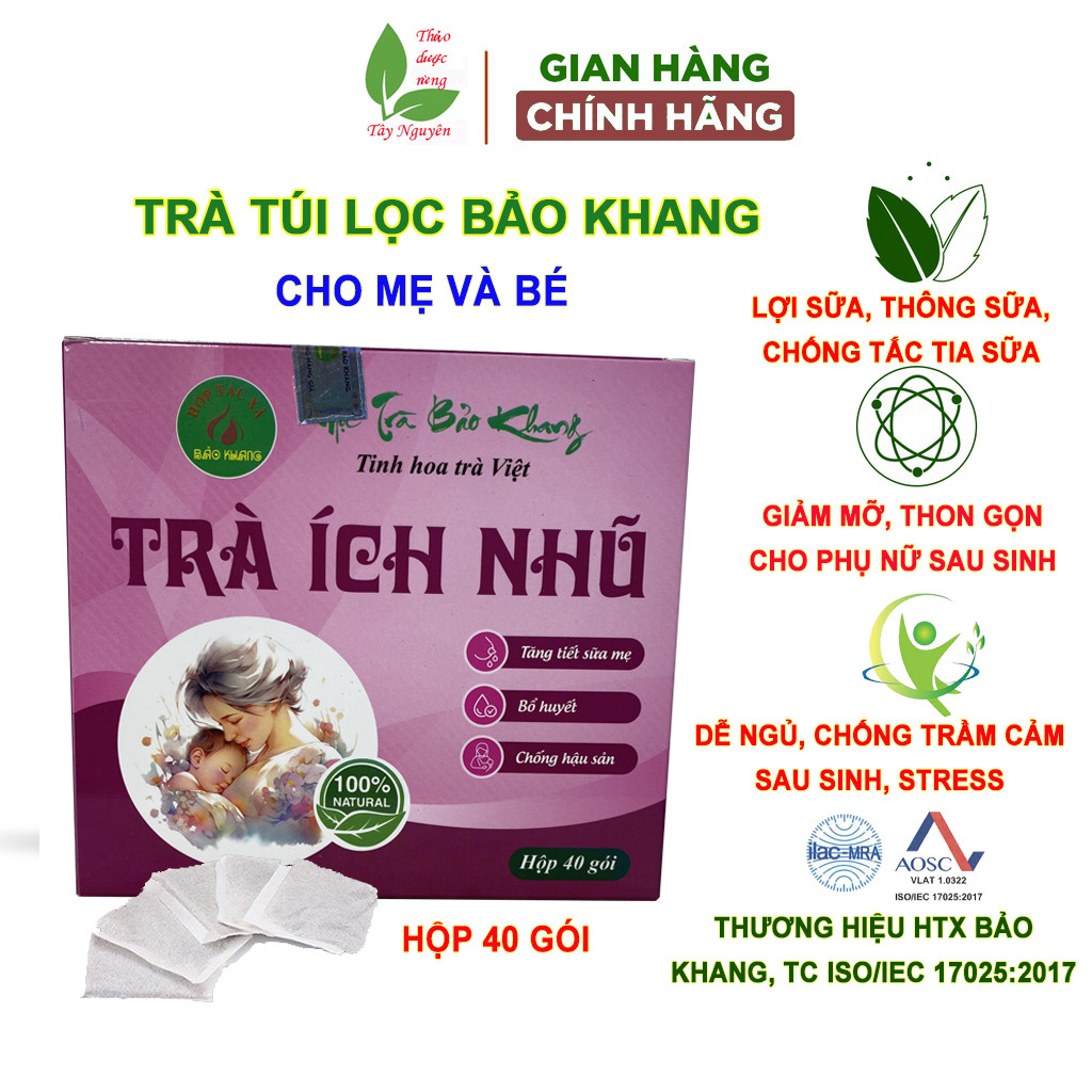 Box of 40 packs of emulsion tea bags, Bao Khang milk-boosting tea ...