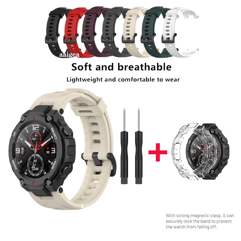 Huami Amazfit t rex pro Replacement watch strap Silicone type For ...
