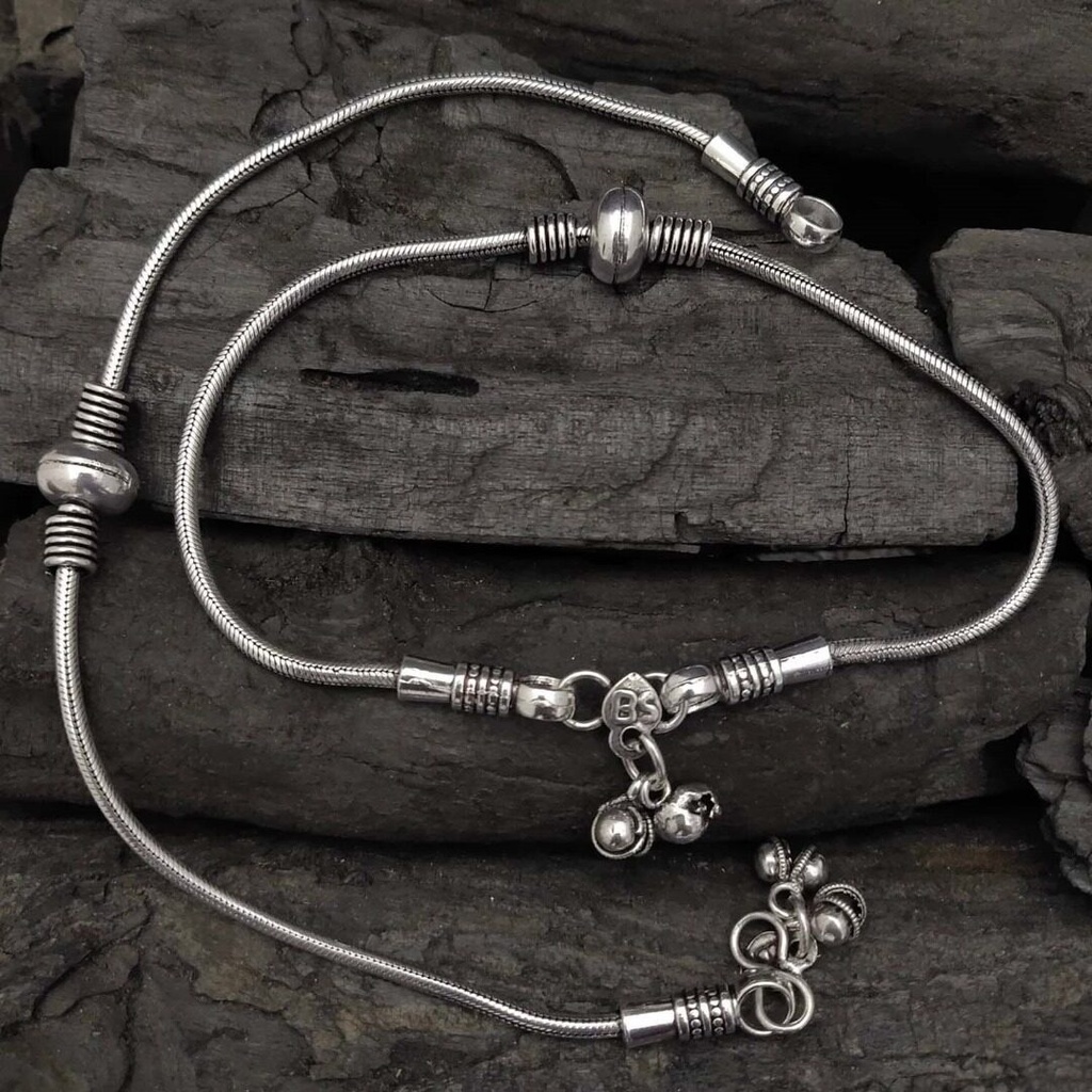 Oxidized Silver Anklet | German Silver | Black Metal Finish Anklets ...