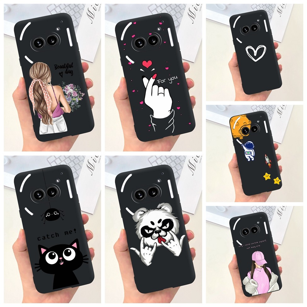 Black Case Nothing Phone 2a Casing A142 Cute Aesthetic Cool Funny Cat ...