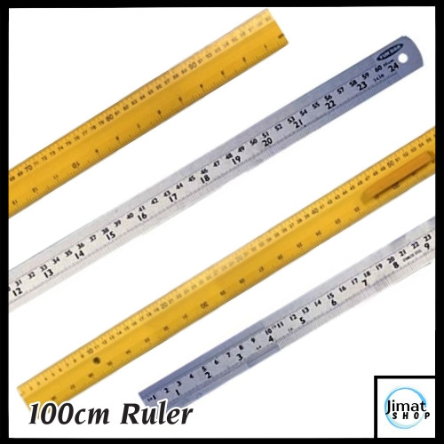 Long Ruler 100cm | 40 inch Metal Ruler Stainless Steel Ruler | 1 Meter ...