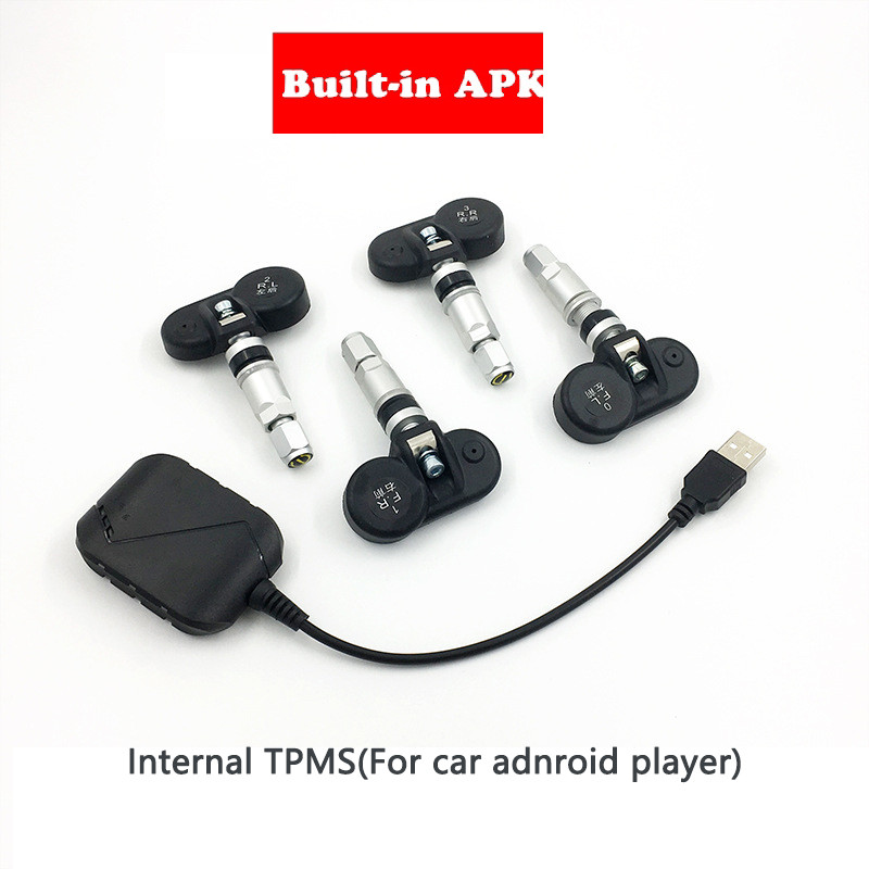 USB TPMS Internal tire pressure monitor large screen Android navigation dedicated tire pressure ...