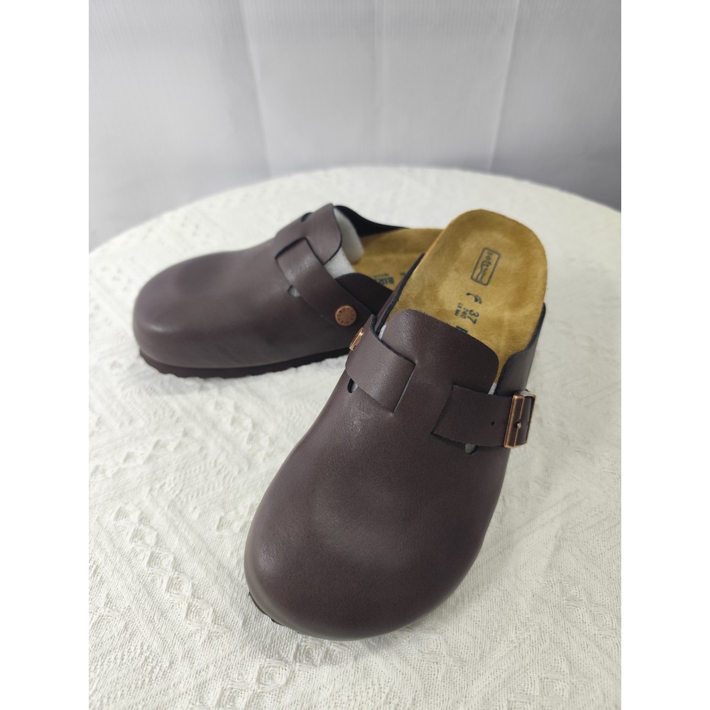 Bk New Style Genuine Leather Cork Particle Sole Slippers Men Women Same ...